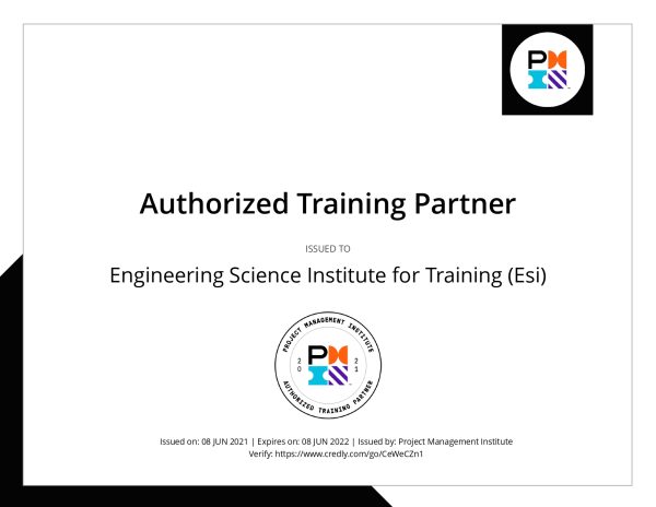 PMI ATP Certificate - Engineering Science Institute for Training ...